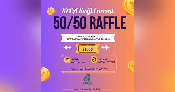 Order tickets for the Swift Current SPCA Raffle | Raffle Nexus